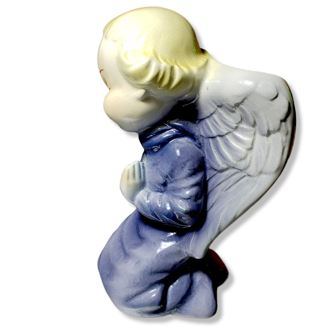 Vintage Royal Copley Blue Angel Wall Pocket - Etsy