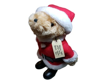 1983 SANTA PADDINGTON BEAR by Eden Stuffed Furry Plush Red Felt Suit ...