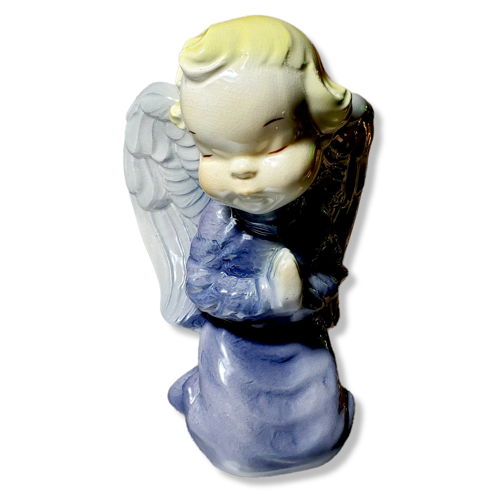 Vintage Royal Copley Blue Angel Wall Pocket - Etsy