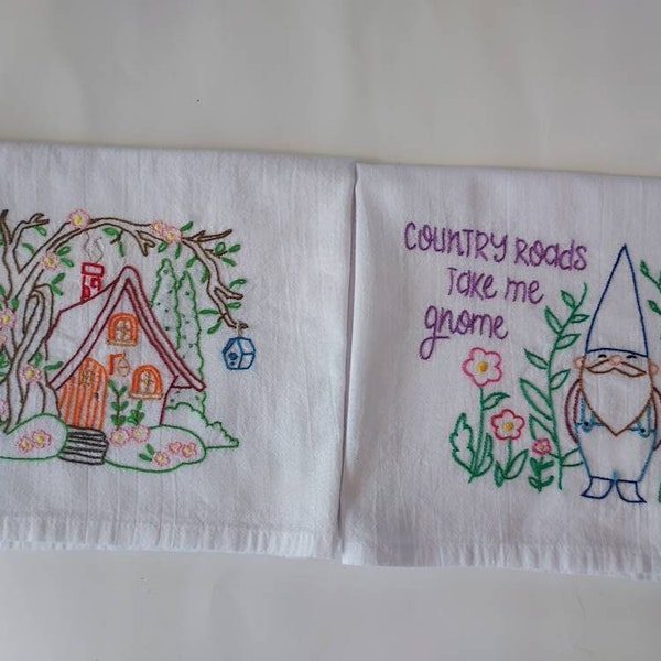 Embroidered Dish Towels - Etsy