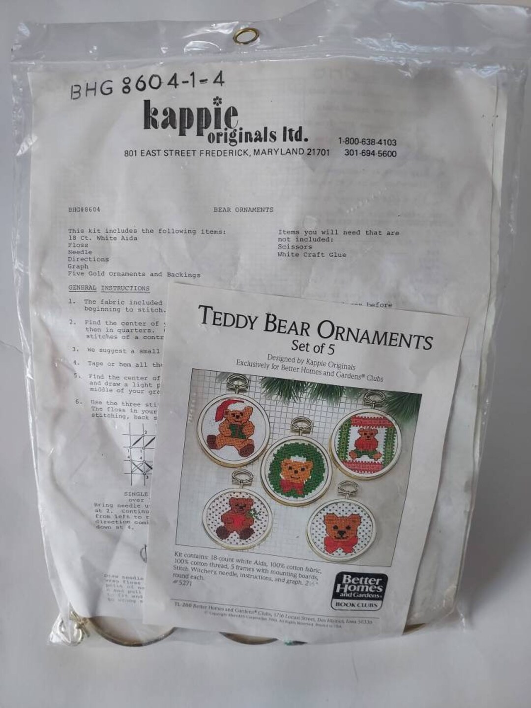 Christmas Teddy Bear Ornaments--set of 5 Teddy Bear Ornaments. - Etsy