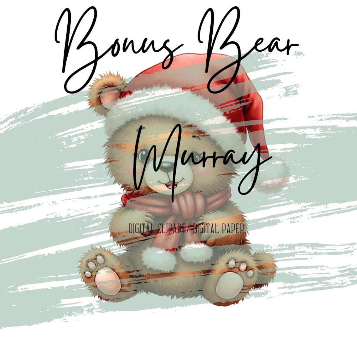 More Bear-i-ly Christmas Clipart Bundle – 18 Whimsical Holiday Bears ...