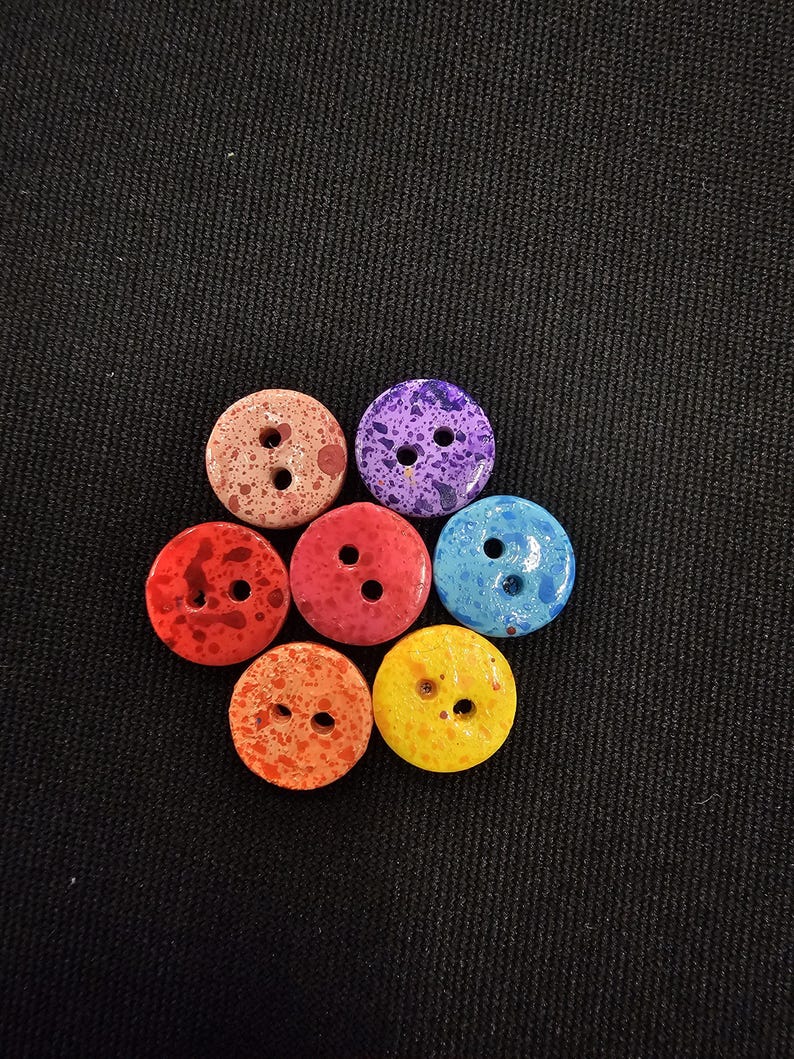 Rainbow Buttons - Etsy
