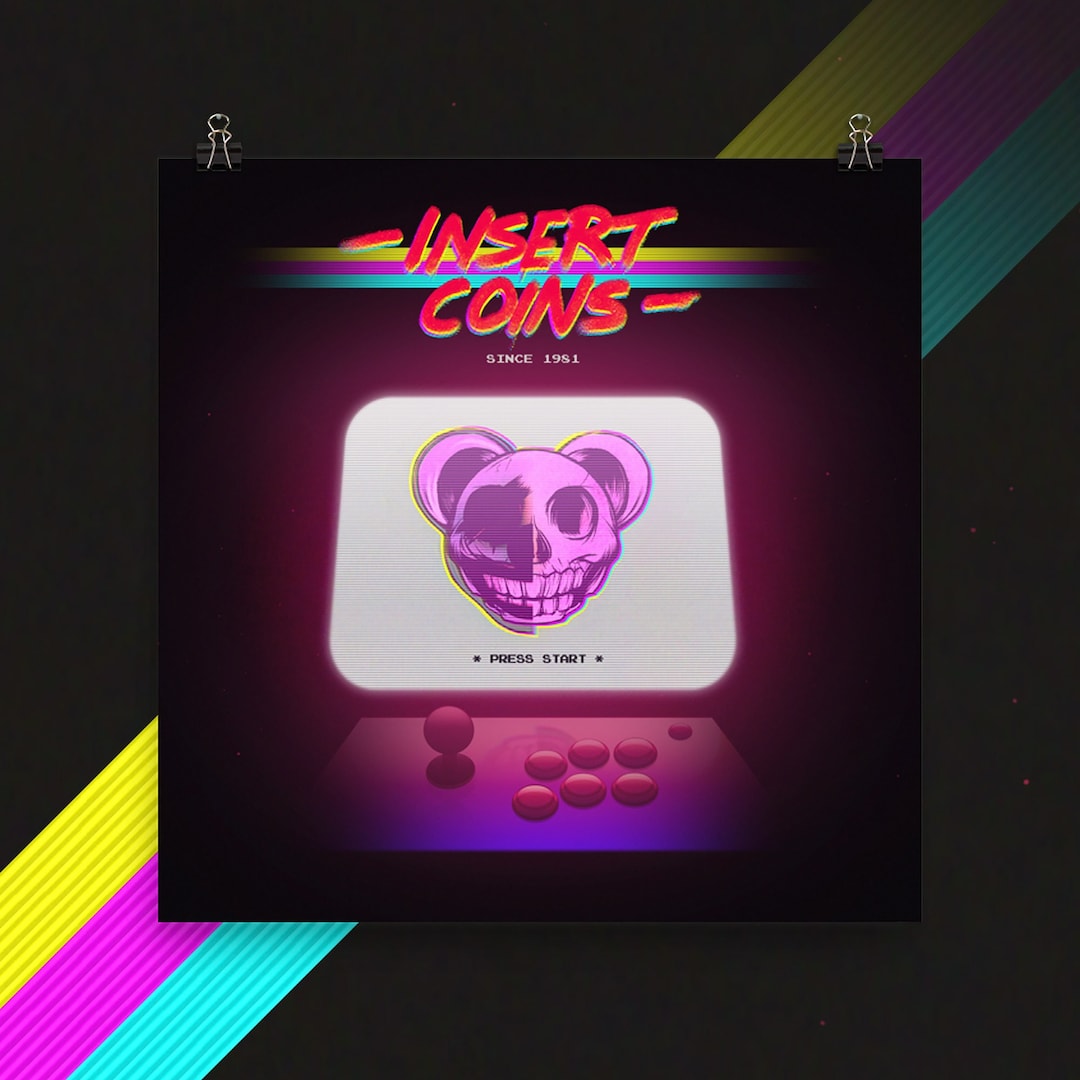 Insert Coins Retro Arcade Print - Etsy