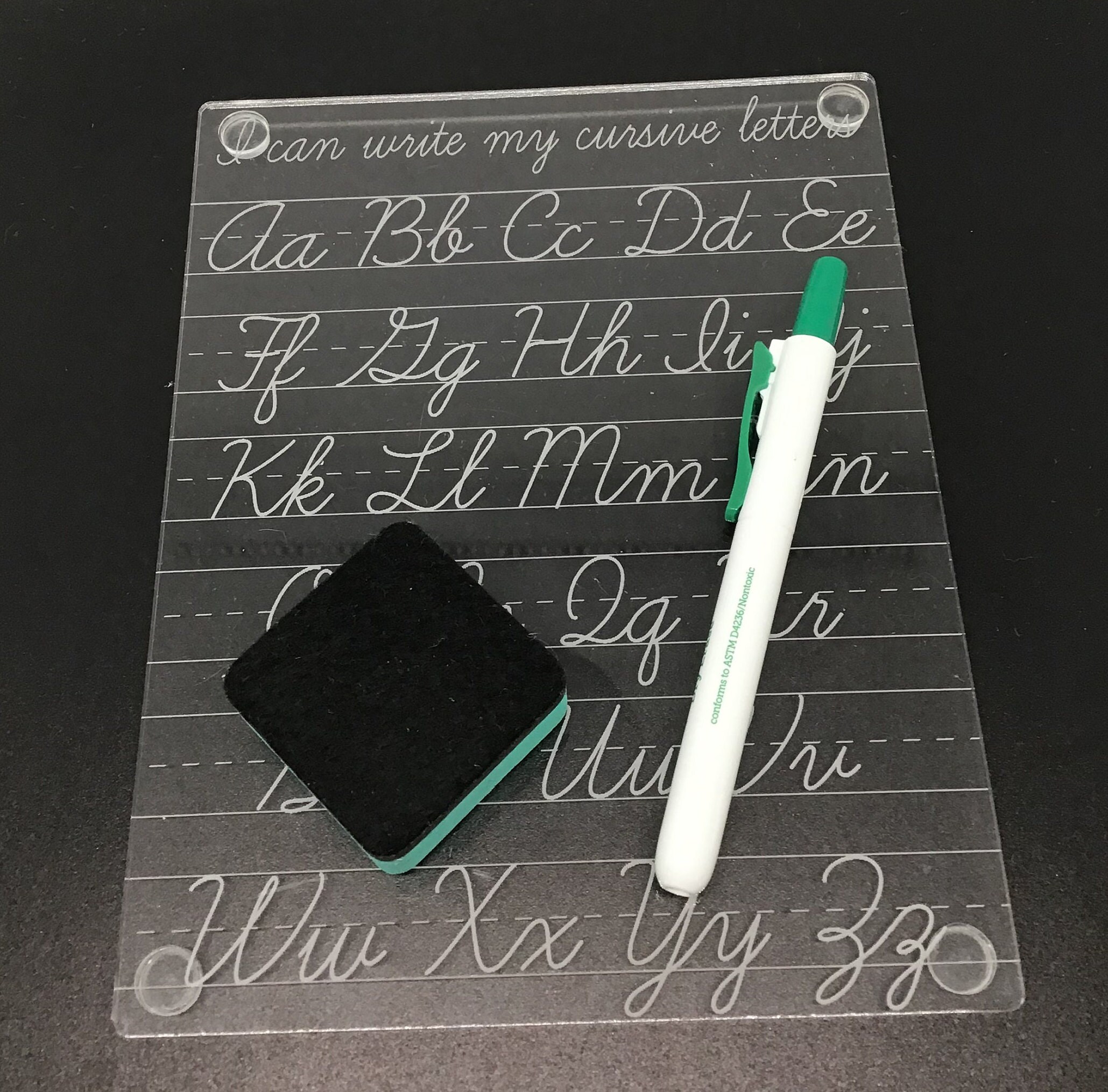 Cursive Tracing Board Cursive Practice Cursive Writing - Etsy Australia