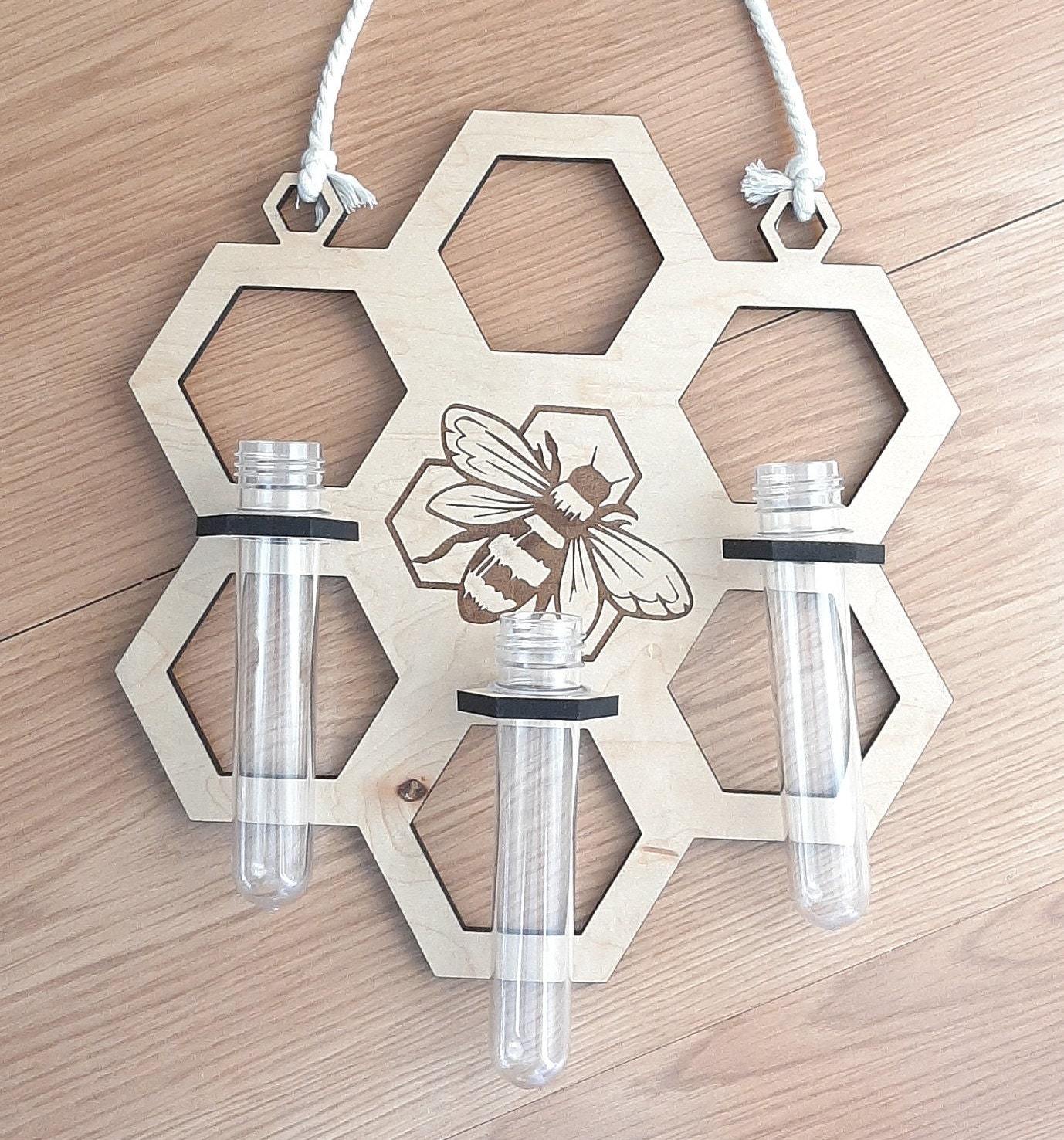 Honey Bee Propagation Station, Plant Wall Hang, Hexagon Planter - Etsy