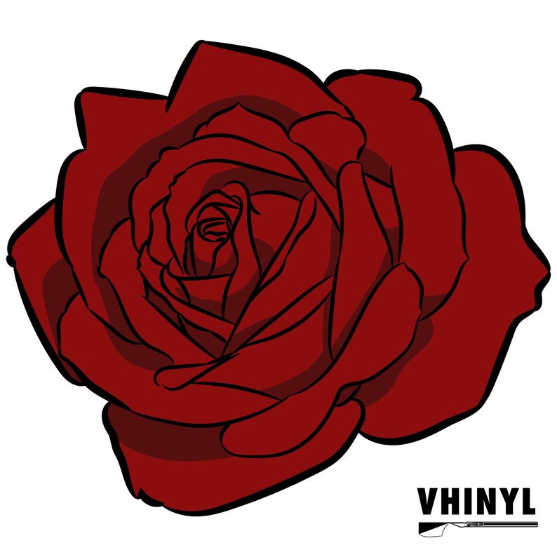 Rose Flower Vector SVG - Etsy