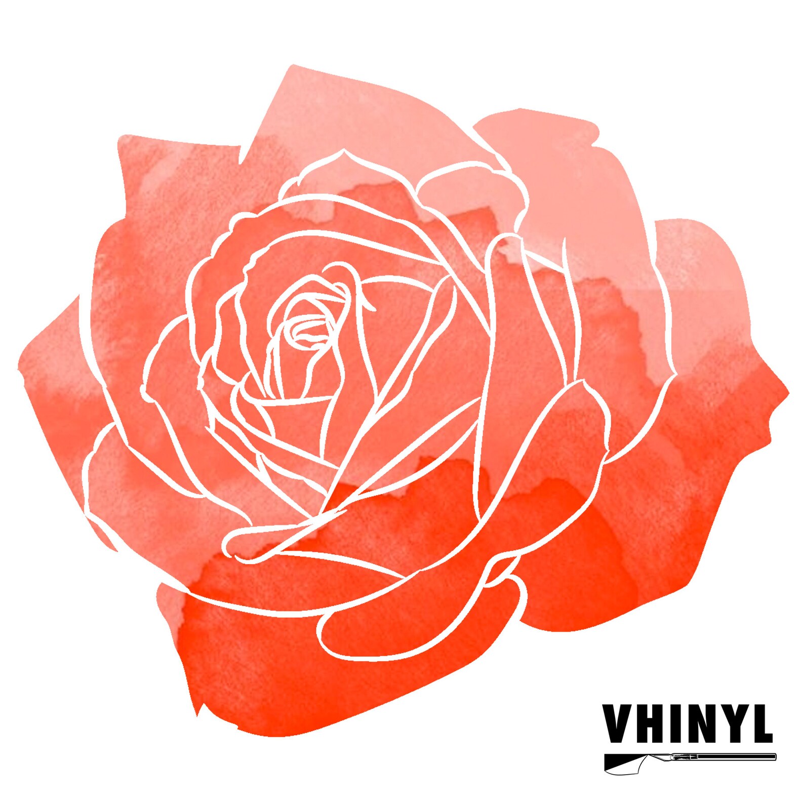 Rose Flower Vector SVG - Etsy