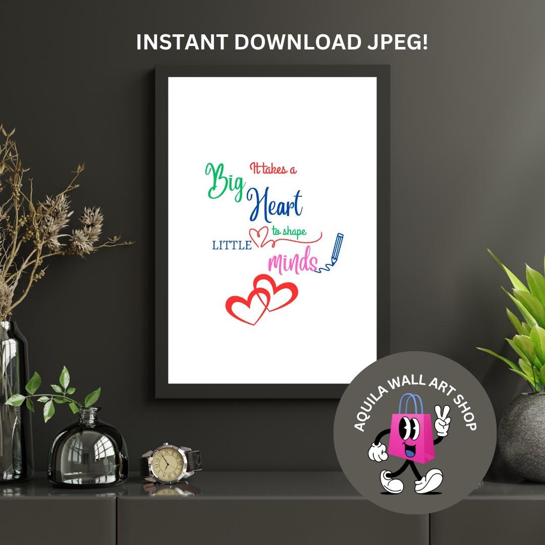 Teacher Appreciation Heart Printable - Thank You Gift for Teachers ...