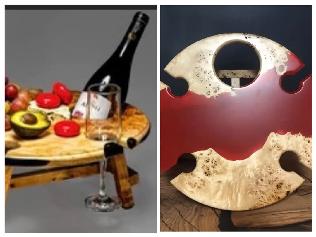 Wine Serving Table Red Epoxy River. in Stock FREE DELIVERY - Etsy