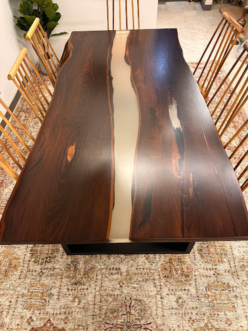 Dining Table Epoxy and Acacia Wood - Etsy