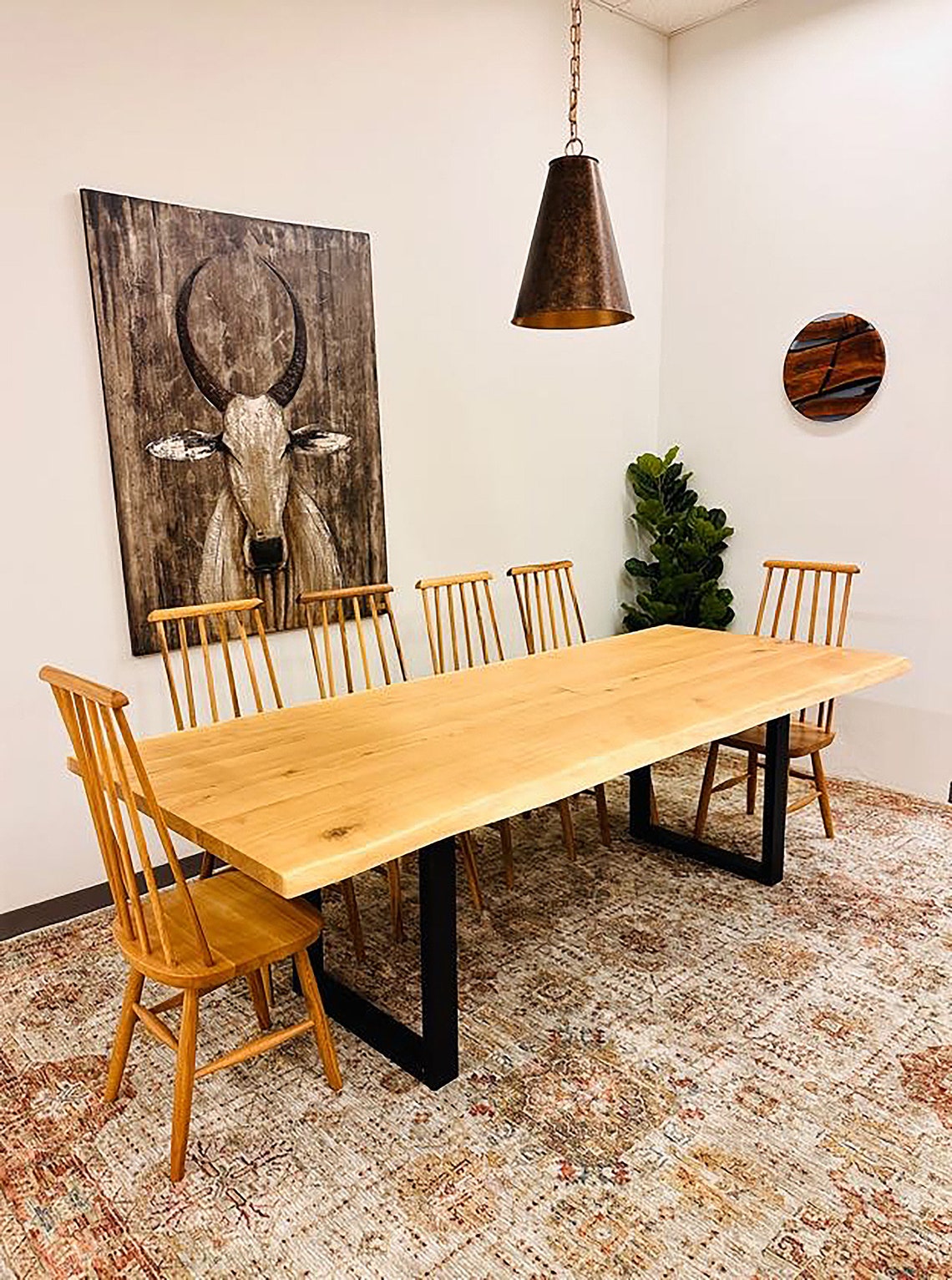 Dining Oak White Wood Table Large - Etsy
