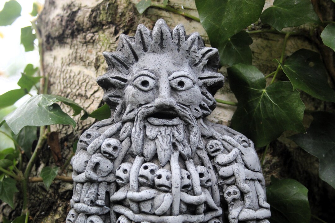 Wicker Man Pagan Garden Wall Decor Plaque Sculpture Gargoyle Gothic ...