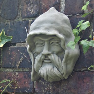 Hooded Warrior Garden Wall Plaque Hanging Cement Heavy Gargoyle ...