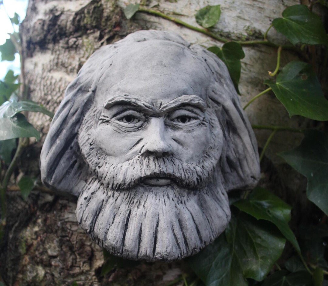 Karl Marx Small Cement Garden Wall Hanging. Socialism, Communism ...