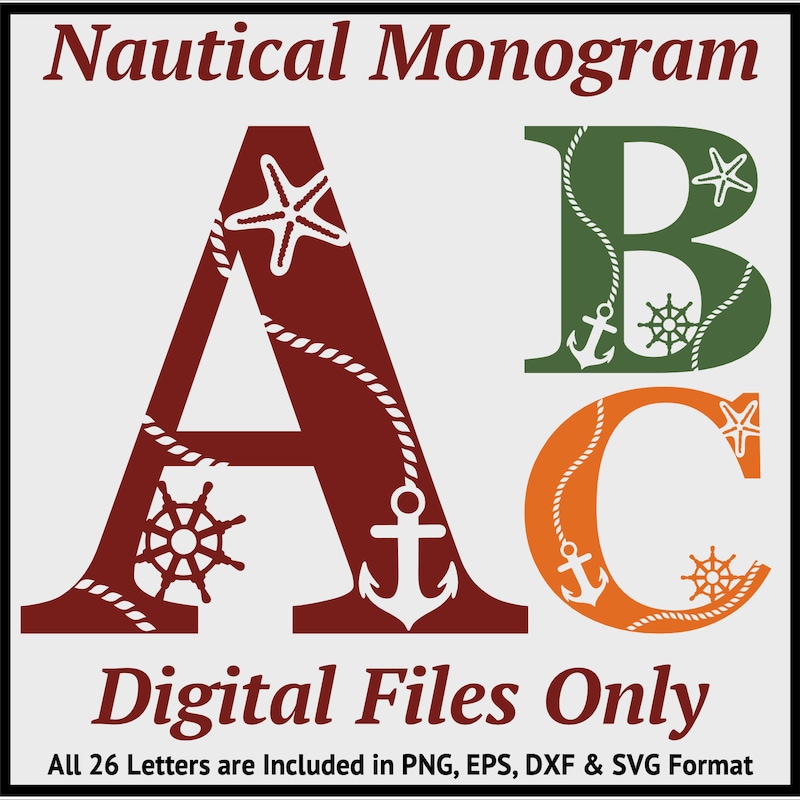 Nautical Letters - Etsy