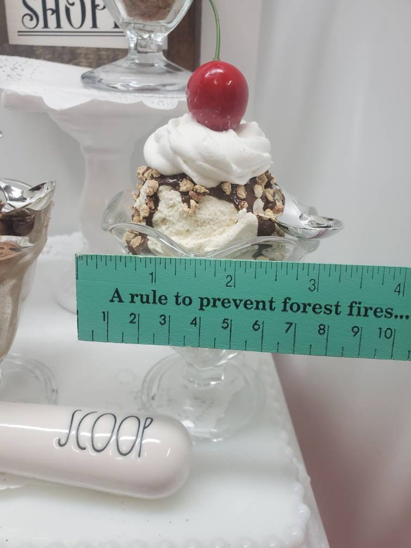 Fake Ice Cream Sundae Fake Hot Fudge Sundea,ice Cream Decor, Sweet ...