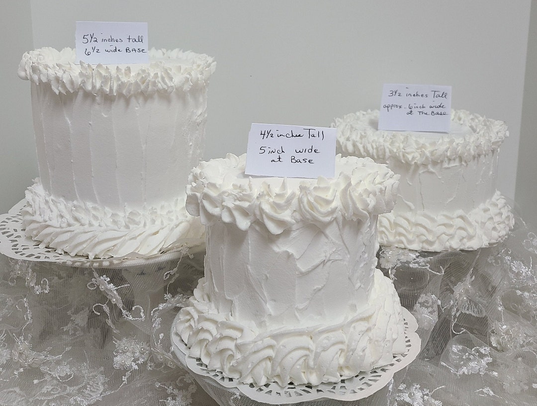 Fake White Wedding Cake Fake White Cake Fake Engagement Cake Wedding ...
