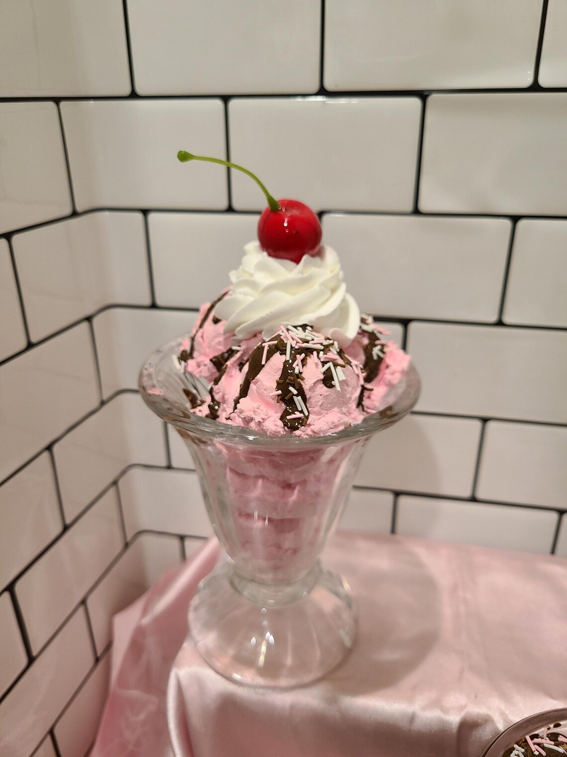 FAKE Old Fashioned Hot Fudge Sundae, Retro Ice Cream Shop, Car Hop Food ...