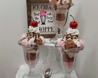 Faux Ice Cream Sundae for Display. Fake Milkshake. Food Prop - Etsy