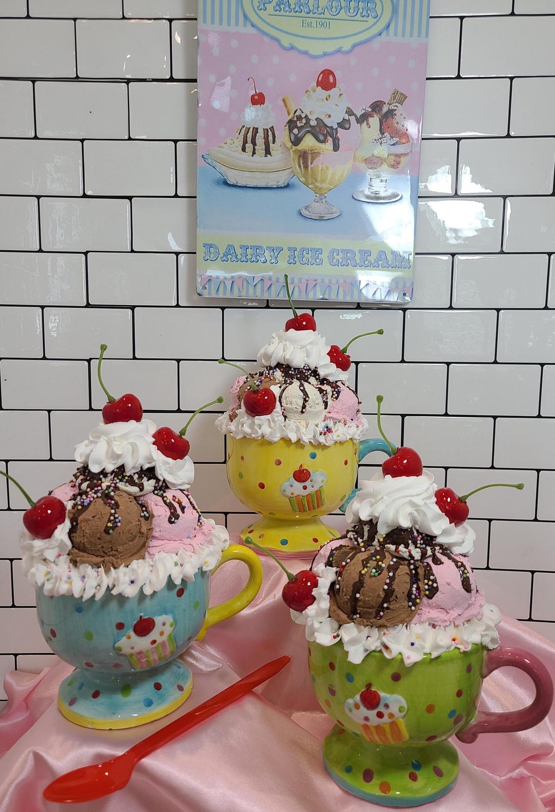 Fake Birthday Cake, Fake Cupcake Sundae Fake Hot Fudge Sundae Birthday ...