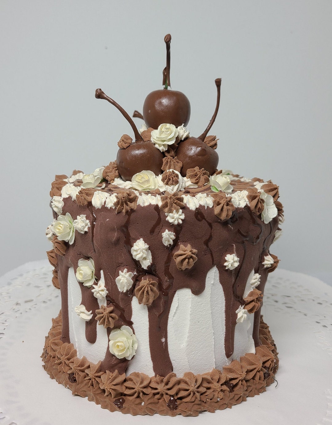 Fake Chocolate Cake, Fake Chocolate Ganache Cake Fake Mothers Day Cake ...