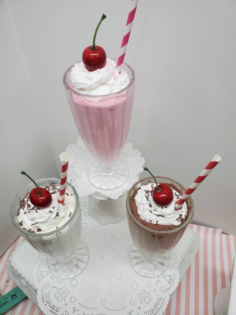 Fake Chocolate Milkshake Fake Strawberry Milkshake Fake Vanilla ...