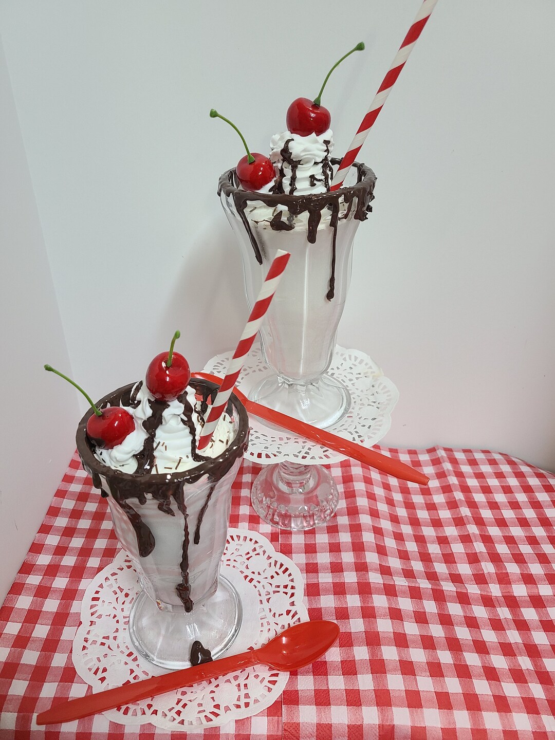 Fake Vanilla Milkshake Fake Hot Fudge Sundae Chocolate Covered Cherry ...