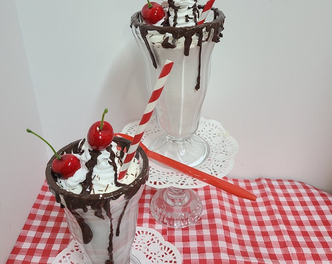 Fake Vanilla Milkshake Fake Hot Fudge Sundae Chocolate Covered Cherry ...