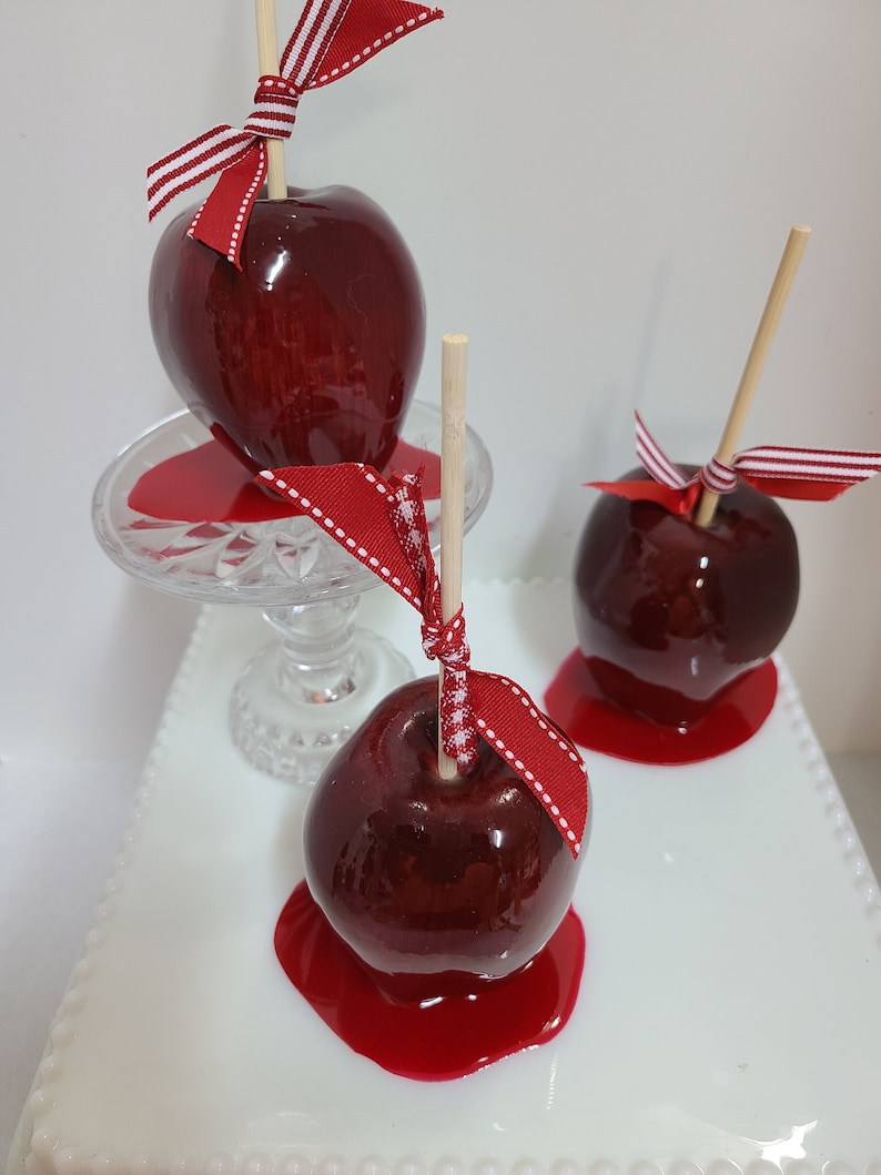 Fake Candy Apple Fake | Food Fake Caramel Apple | Carnival Prop | - Etsy