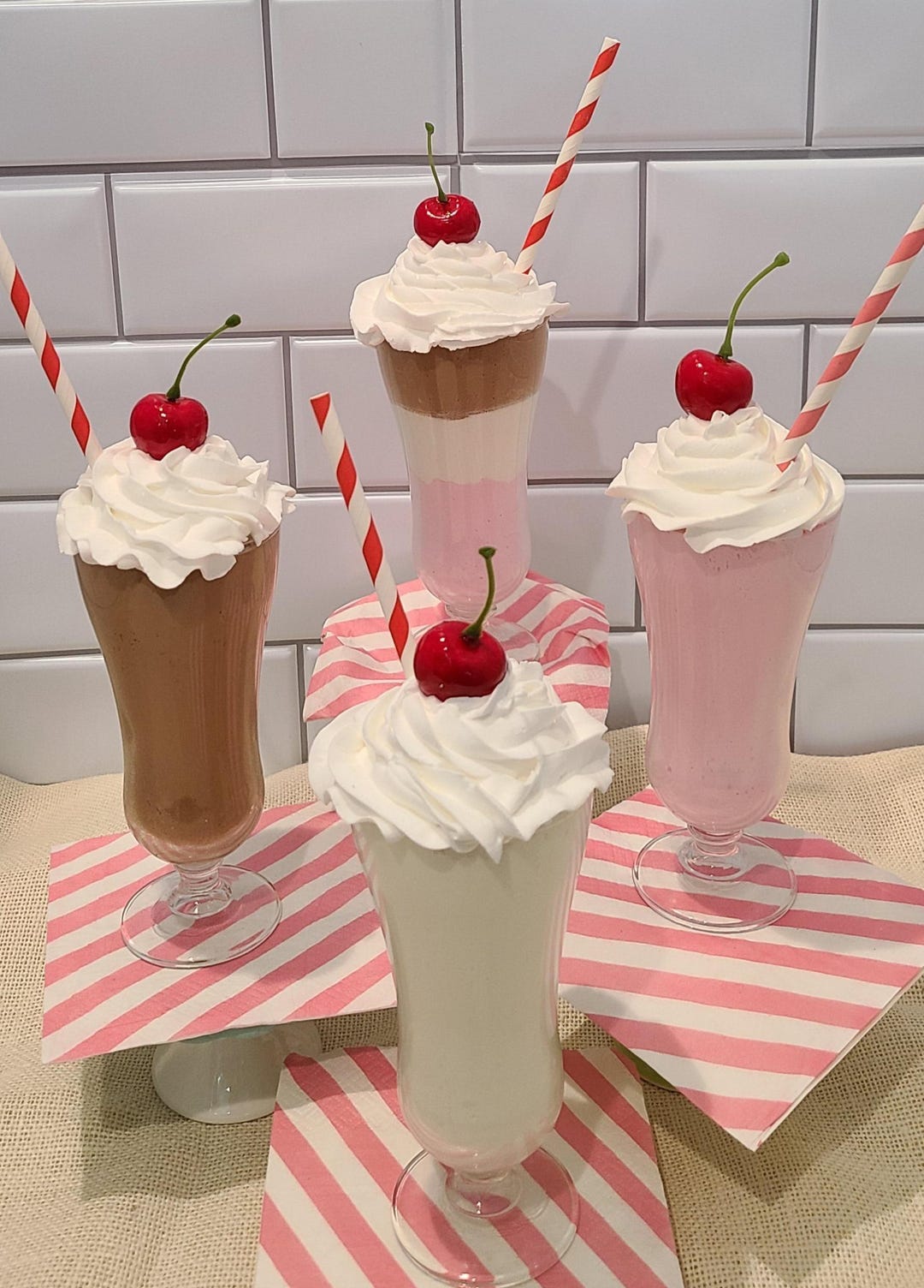 Fake Vintage Milkshake \ Car Hop Milkshake \fake Malt \ Retro Diner ...