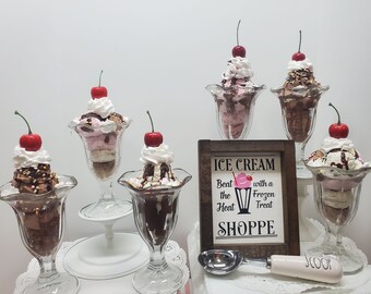 Faux Ice Cream Sundae for Display. Fake Milkshake. Food Prop - Etsy