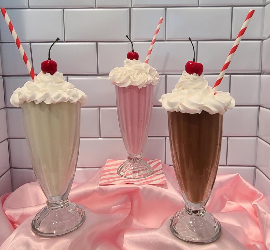 Fake Vintage Milkshake \ Car Hop Milkshake \fake Malt \ Retro Diner ...