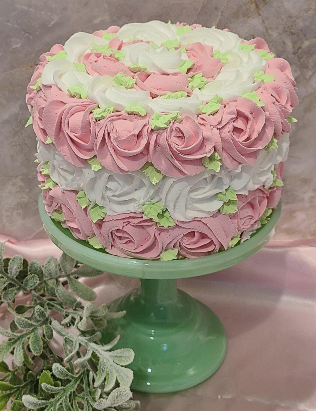 Fake Easter Cake, Pastel Fake Cake, Fake Spring Garden Cake, Cottage ...