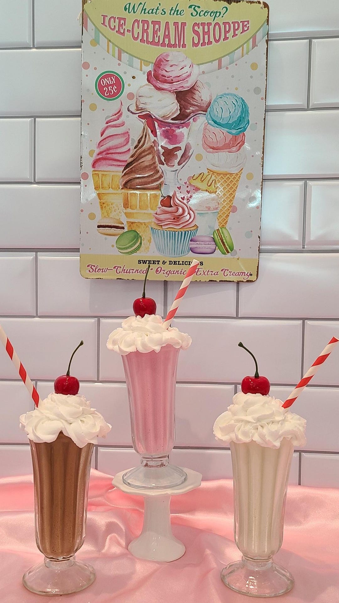 Fake Vintage Milkshake \ Car Hop Milkshake \fake Malt \ Retro Diner ...