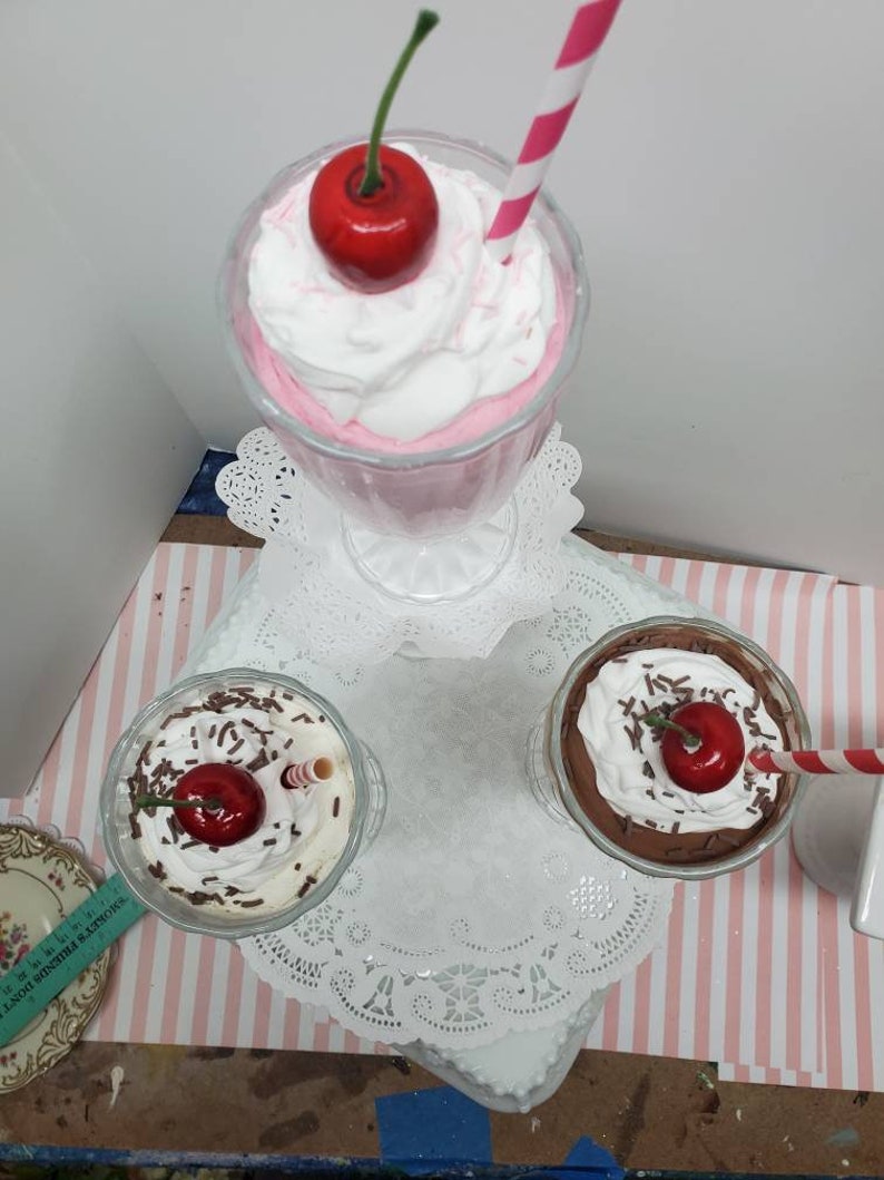 Fake Chocolate Milkshake Fake Strawberry Milkshake Fake - Etsy