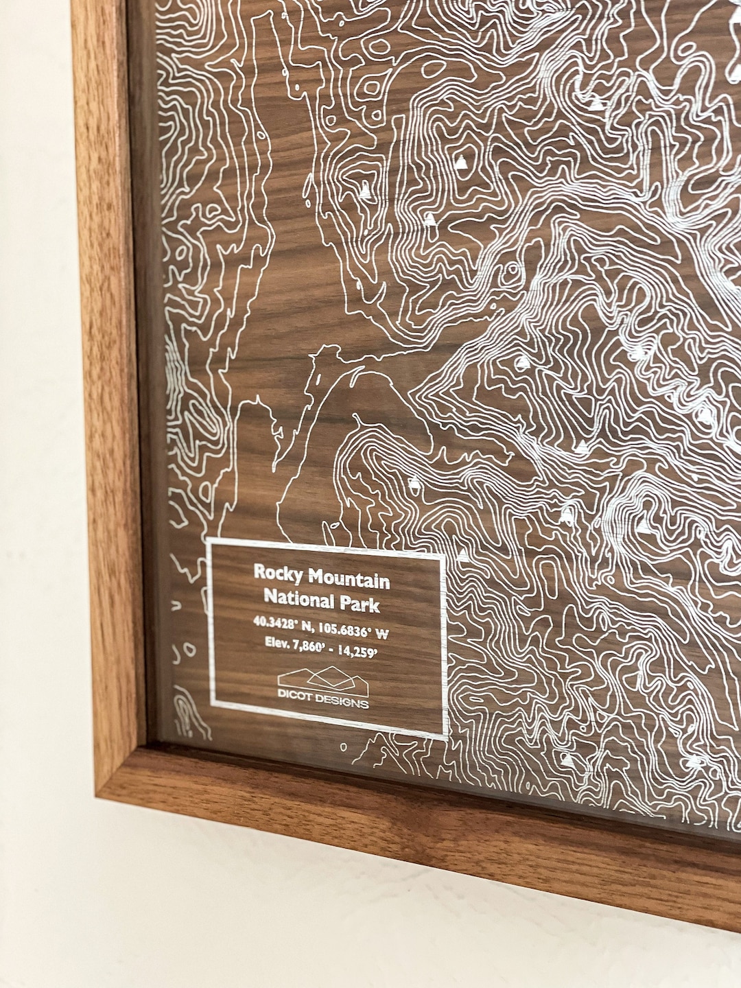 Rocky Mountain National Park Topo Wall Art - Etsy