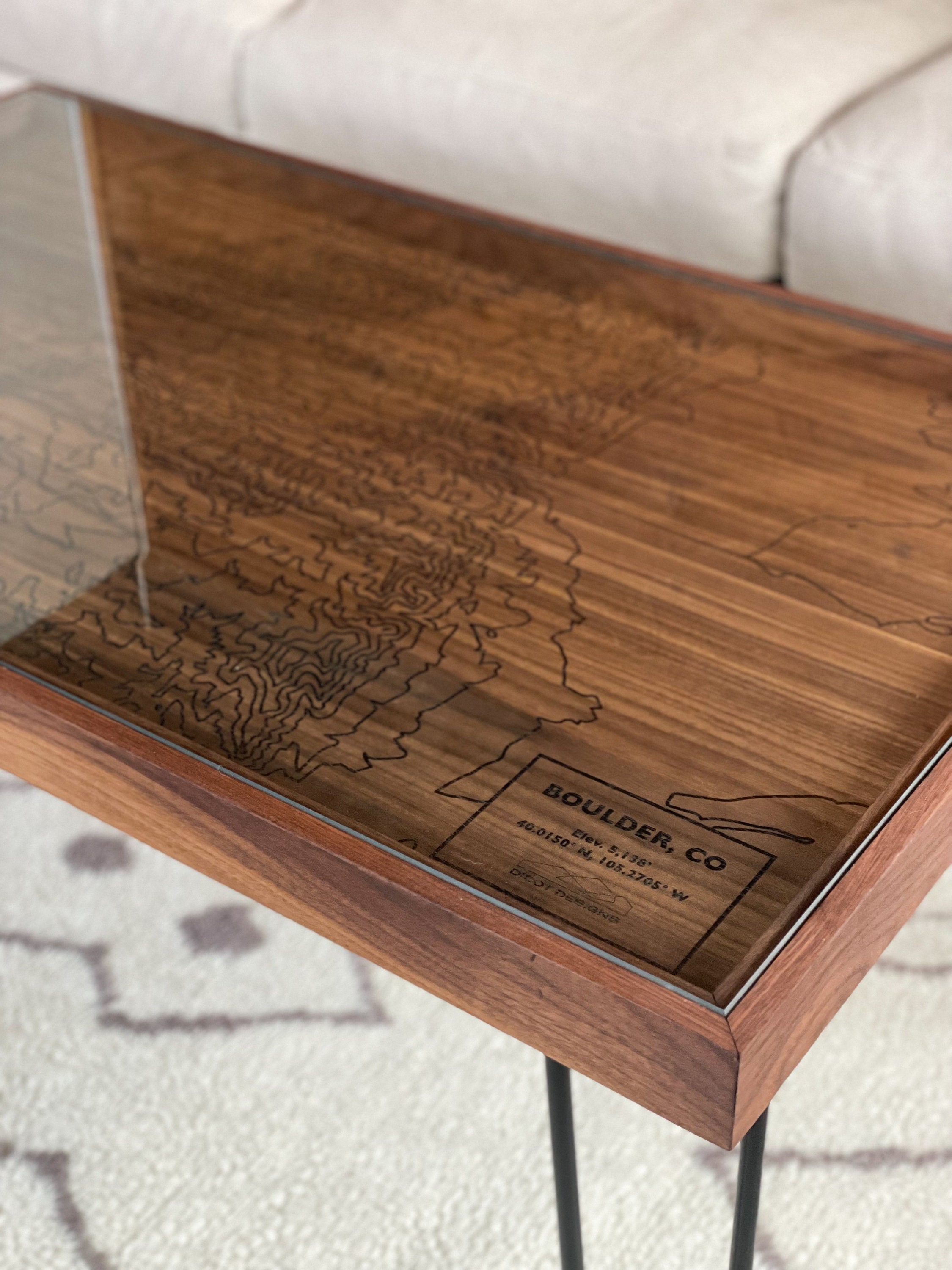 CUSTOM LOCATION Topo Coffee Table - Etsy