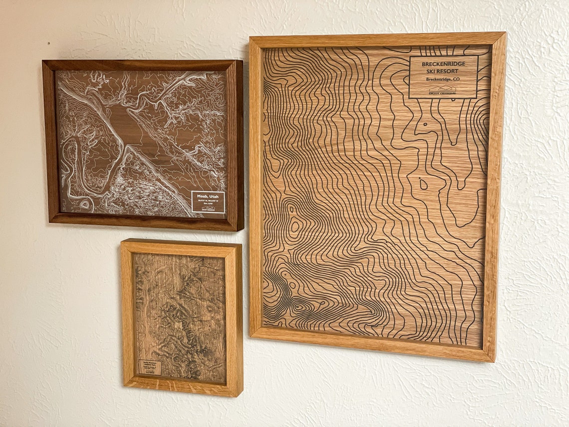 CUSTOM MAP Topo Wall Art - Etsy