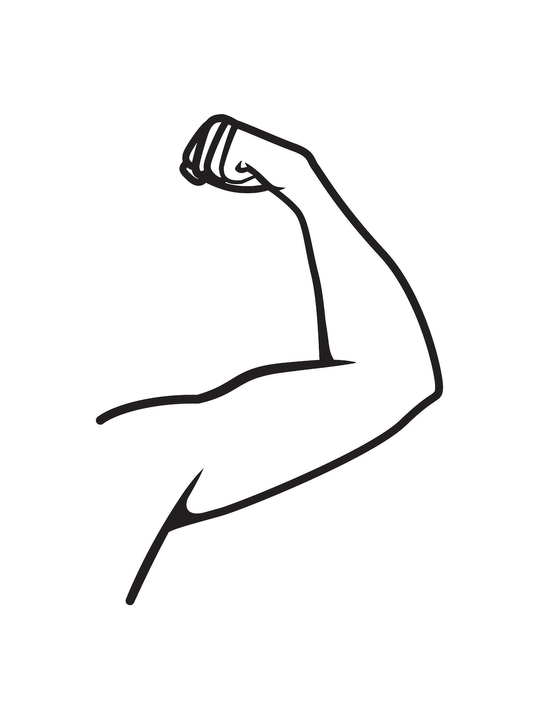 Minimal Arm Coloring Page Simple, Body Parts, Preschool Resources ...