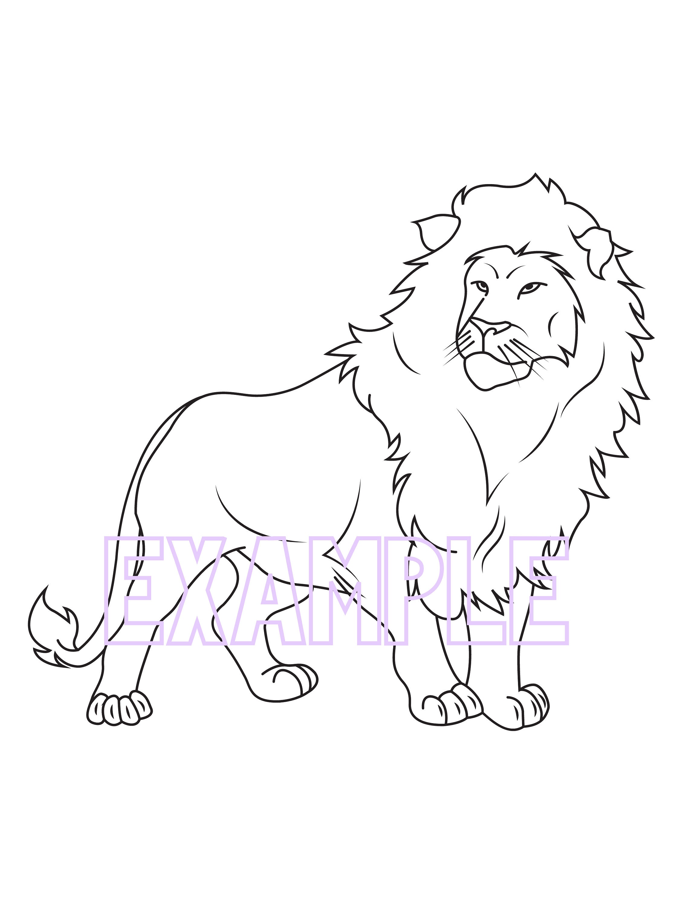 Minimalistic Lion Coloring Page | Early Education | Early Childhood ...