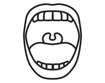 Open Mouth Coloring Page
