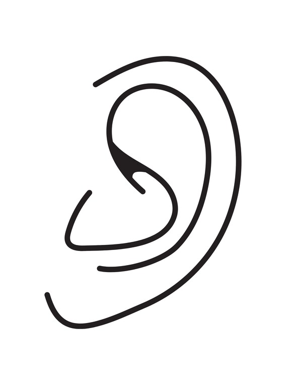 Minimal Ear Coloring Sheet Preschool Resources Toddler Etsy India
