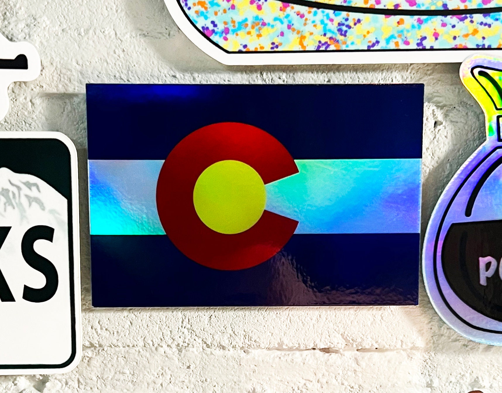 Holographic Colorado Flag Vinyl Sticker, Colorado Sticker, Waterproof ...