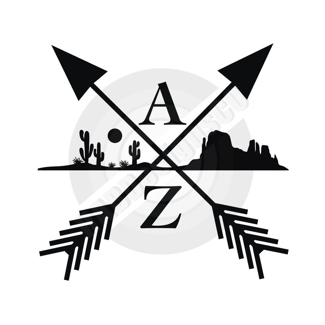 Arizona, Arrow and Desert Die Cut Vinyl Decal - Etsy
