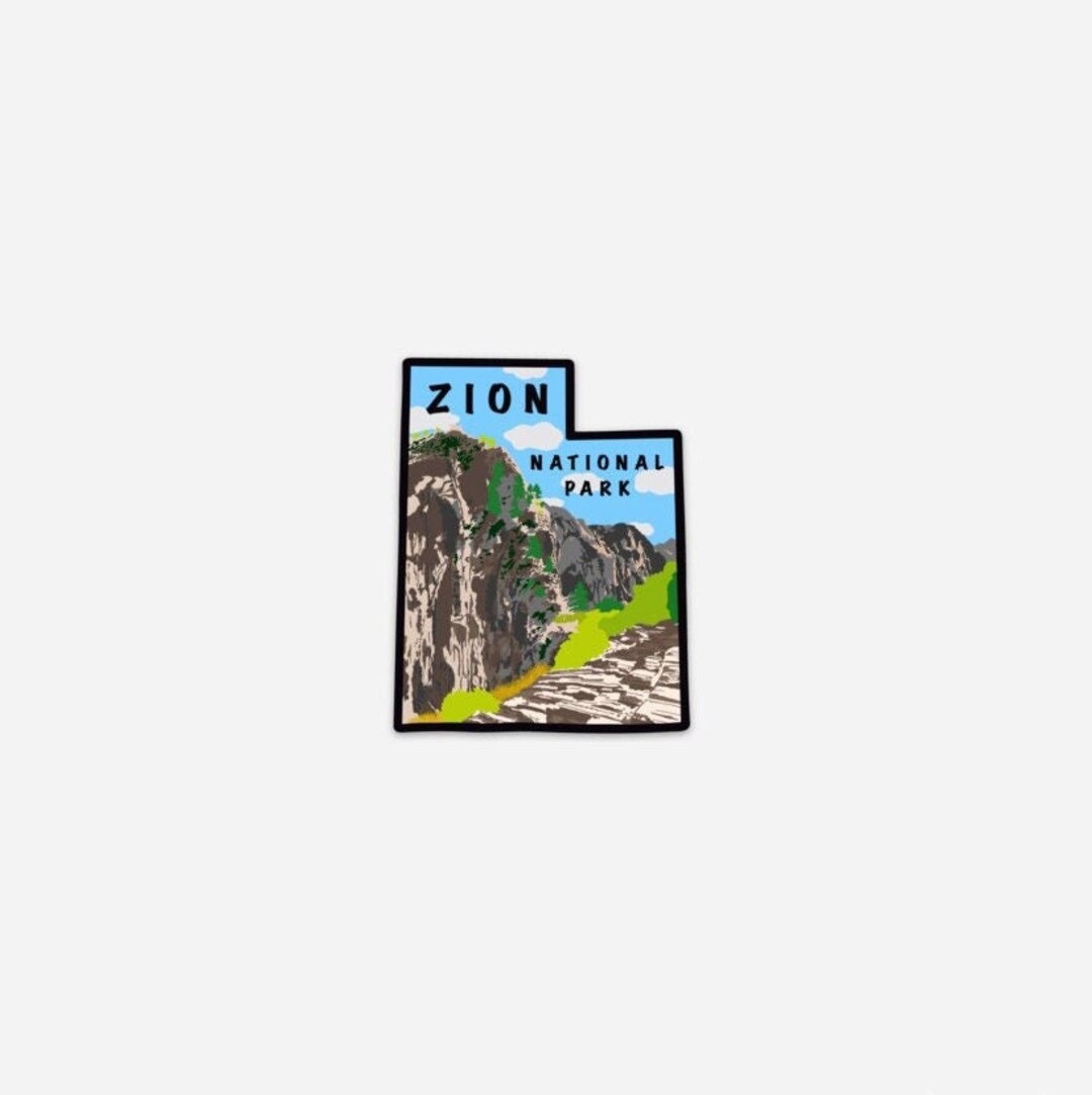 Zion National Park Die Cut Vinyl Sticker, Waterproof Sticker - Etsy