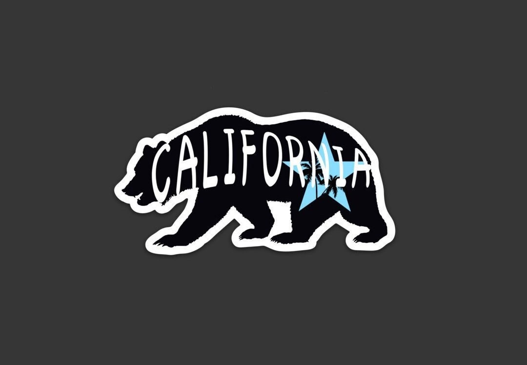 California Bear Die Cut Vinyl Sticker, Waterproof Sticker, California ...