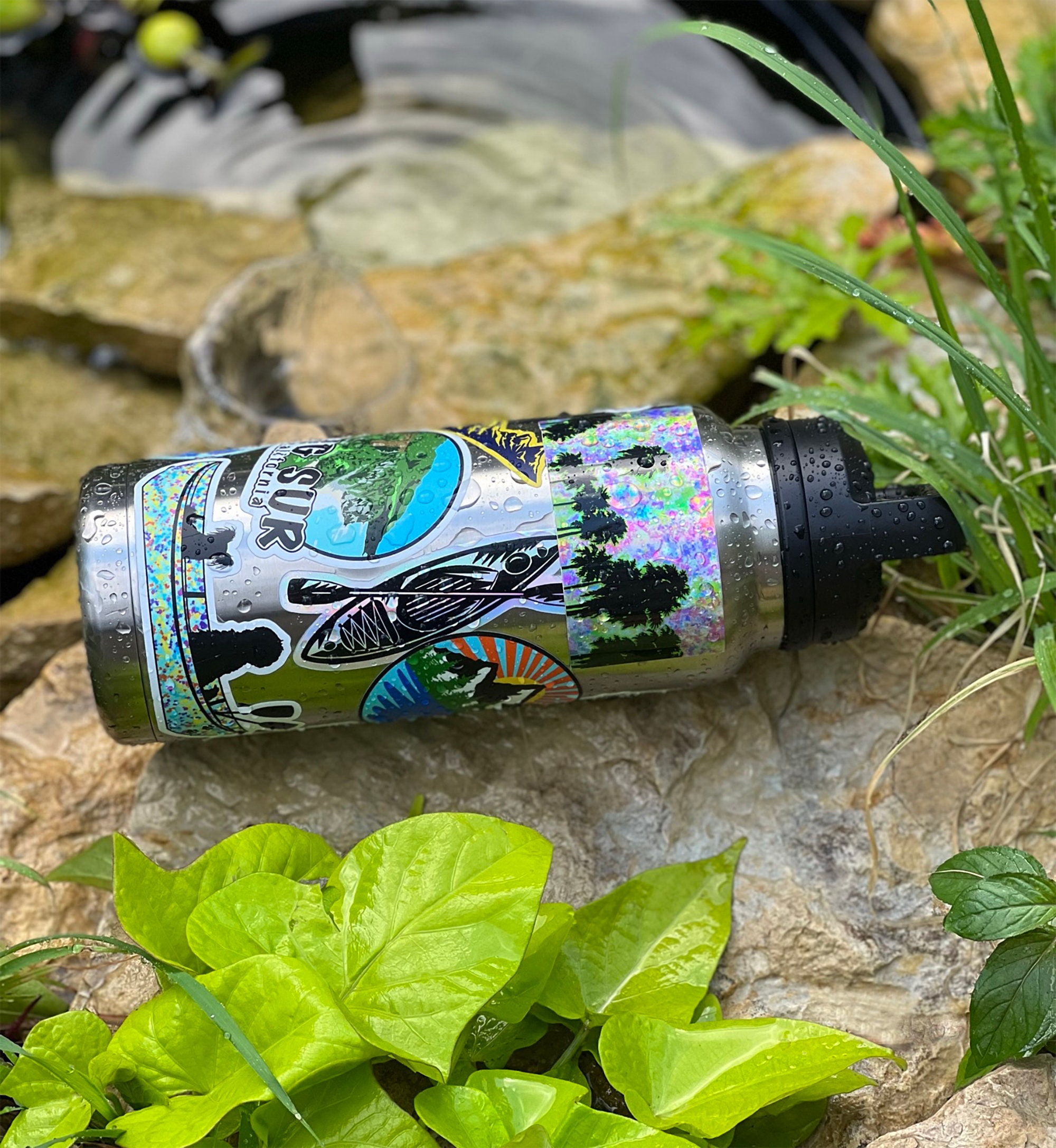 Dogs in a Canoe Die Cut Vinyl Sticker, Dog Vinyl Sticker, Canoe Dogs ...