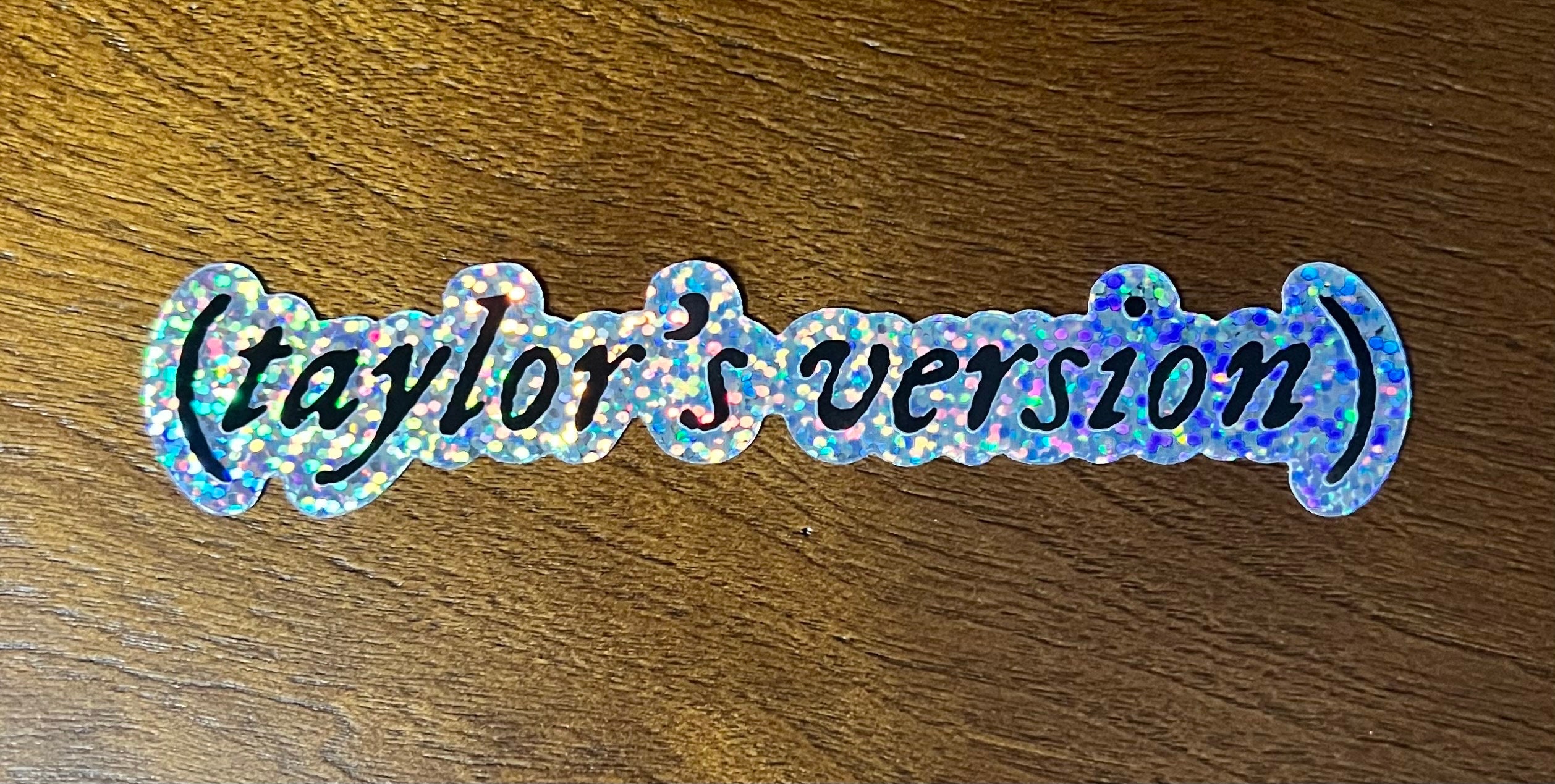 Glitter Holographic Taylor Swift, Taylor's Version Vinyl Sticker ...