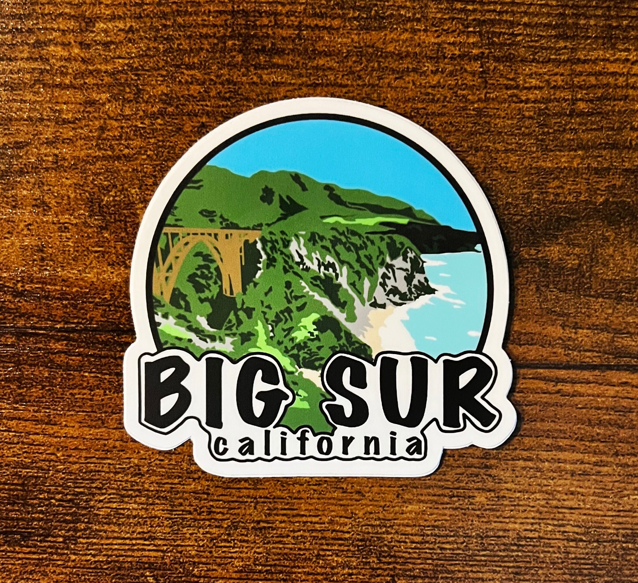 Big Sur California Die Cut Vinyl Sticker, Waterproof Sticker - Etsy